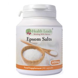 Epsom Salts 600mg x 80 capsules, food grade Epsom Salts, magnesium ...